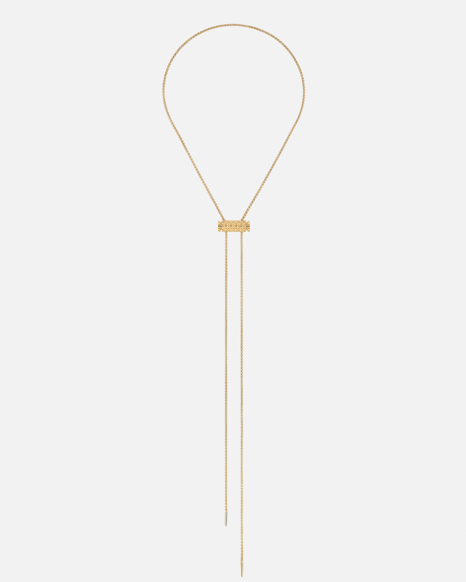 Diamond Necklace in 18k Yellow Gold | Gold Latch Pendant on GM Chain ...